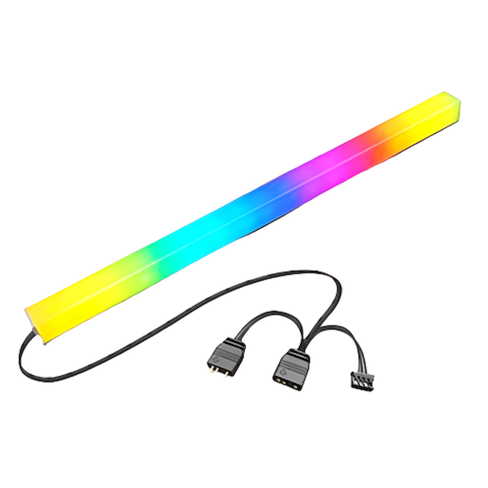 COOLMOON ライトバー LED ARGB 5v 3pin マグネット 磁石 ゲーミング 30cm (2面発光) – スモールラボ